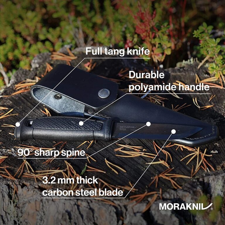 Garberg Carbon Full Tang Knife With Leather Sheath – Boreal Ventures Canada